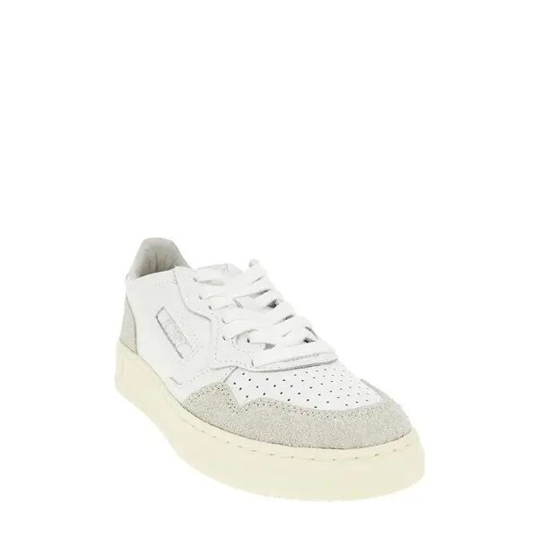 AUTRY Suede And Leather Medalist Low Sneakers - White