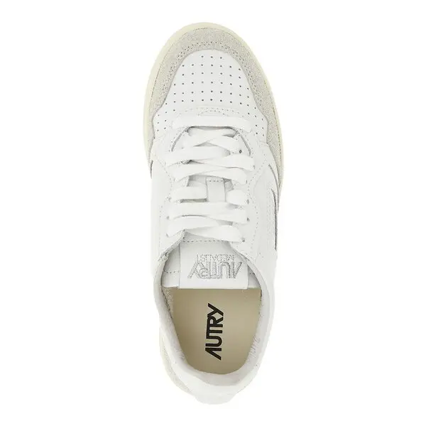 AUTRY Suede And Leather Medalist Low Sneakers - White