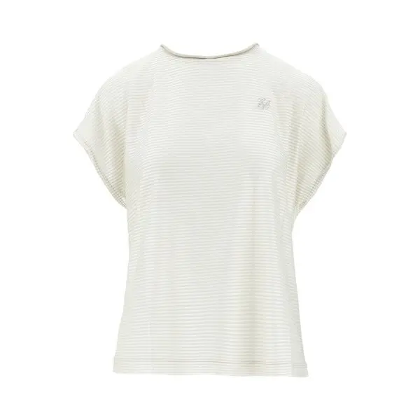Emporio Armani Icon Striped Knitted Top - Beige