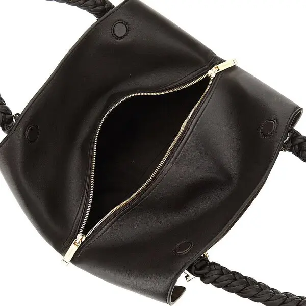 FERRAGAMO Suede Leather Bag With Nappa Leather Cuffs
