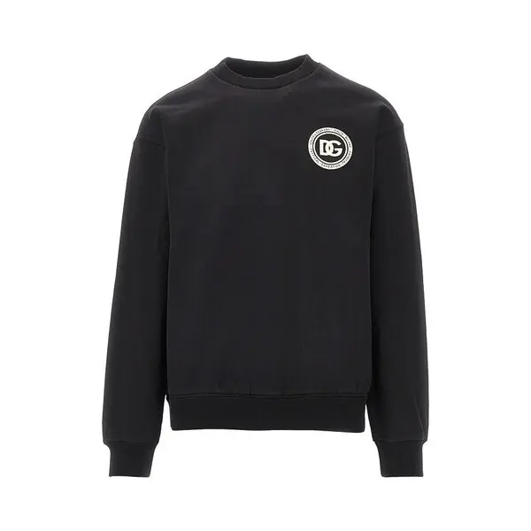 Dolce & Gabbana Cotton French Terry Sweatshirt With Logo Patch