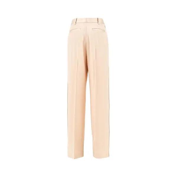 JIL SANDER Envers Satin Wide Leg Pants With Contrast Piping