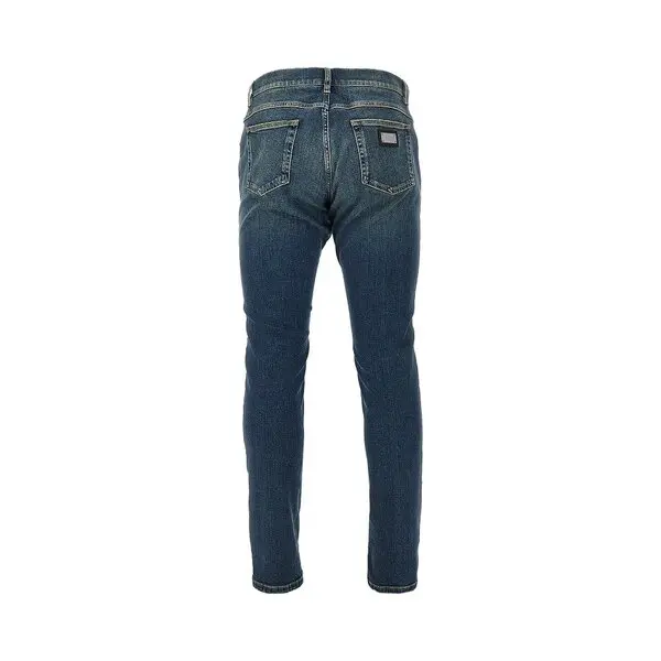 Dolce & Gabbana Stretch Denim Regular Fit Jeans - Blue