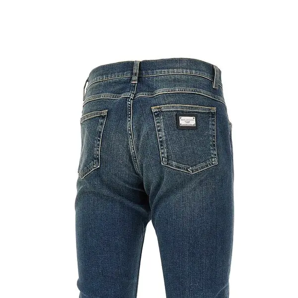 Dolce & Gabbana Stretch Denim Regular Fit Jeans - Blue