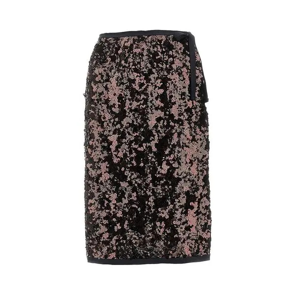 Prada Sequinned Midi Skirt - Purple