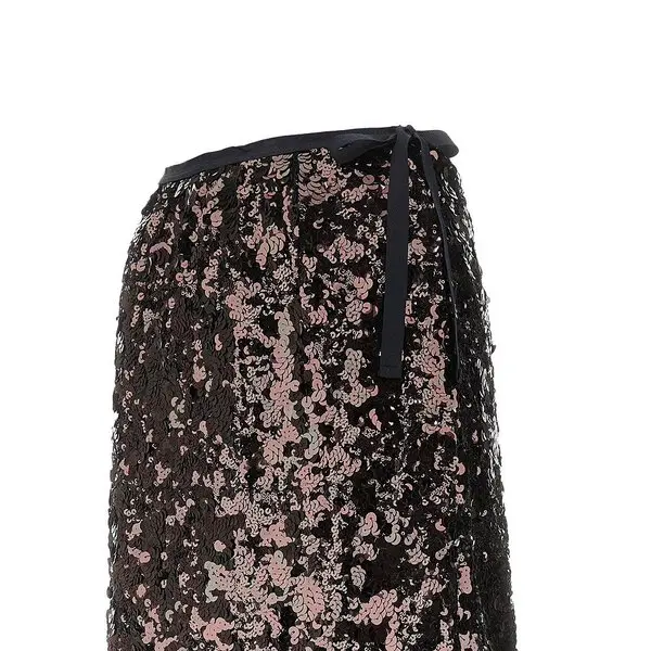 Prada Sequinned Midi Skirt - Purple