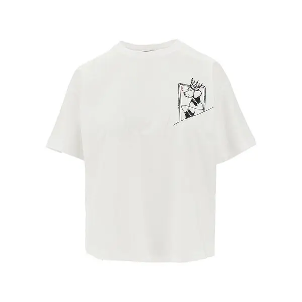 Emporio Armani Organic Cotton T-shirt With Graphic Print - White