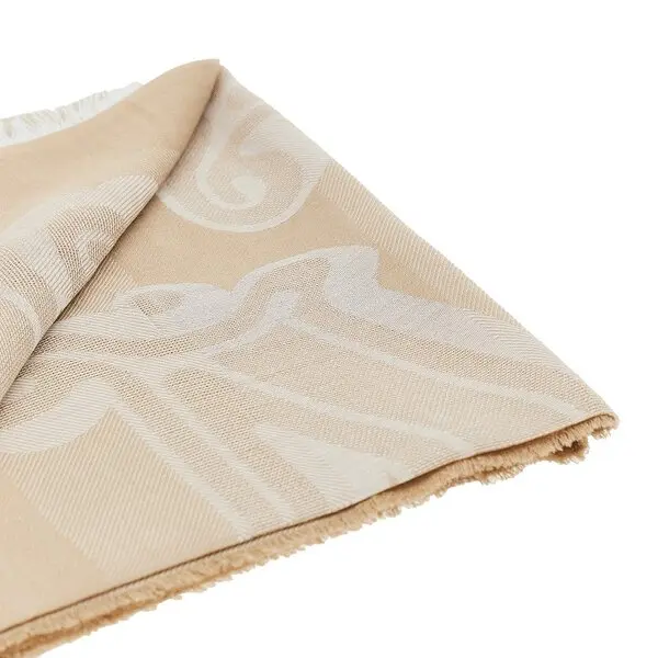 Max Mara Jacquard Linen-blend Scarf - Beige