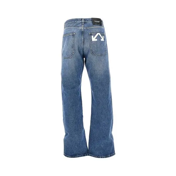 Off-White Half Arrow Slim Relaxed Jeans - Blue