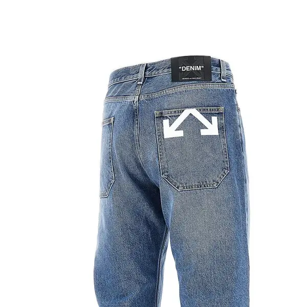 Off-White Half Arrow Slim Relaxed Jeans - Blue