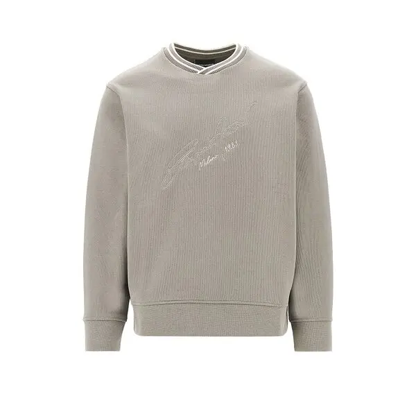 Emporio Armani Embroidered Crewneck Sweatshirt - Grey