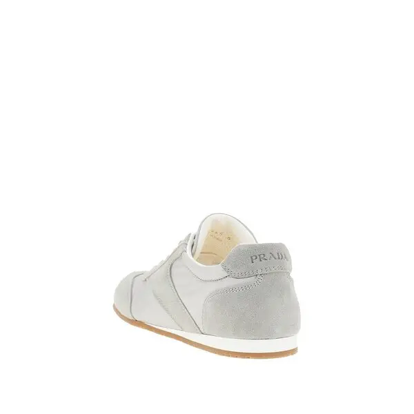 Prada Suede And Re-nylon Lace-up Sneakers