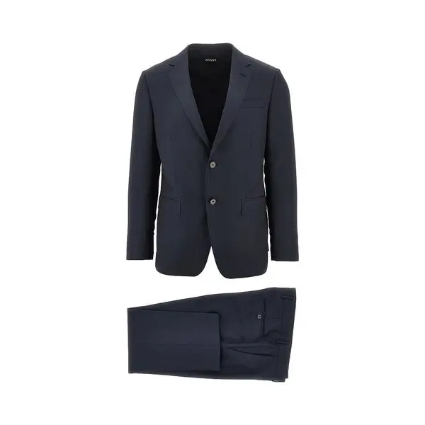 Zegna Wool Canvas Tailored Suit