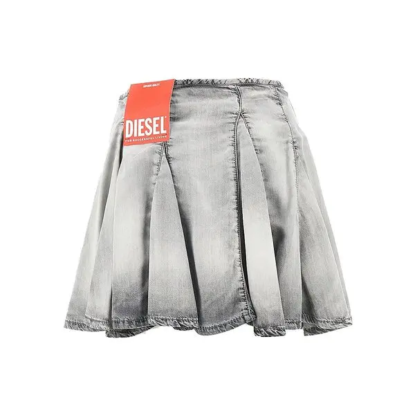 DIESEL® Mini Skirt With Oval D Embroidery - Grey