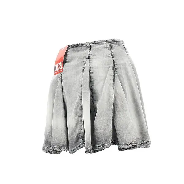 DIESEL® Mini Skirt With Oval D Embroidery - Grey