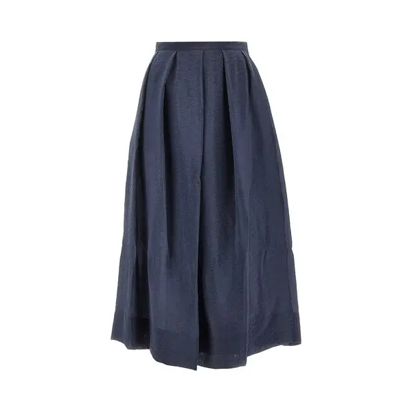 Emporio Armani Tecno Creponne Midi Skirt