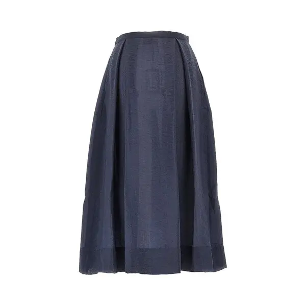 Emporio Armani Tecno Creponne Midi Skirt