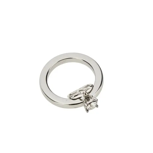 Valentino Garavani Mini Vlogo Signature Ring With Crystal
