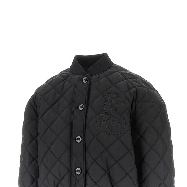 JIL SANDER Diamond-quilted Viscose Bomber Jacket