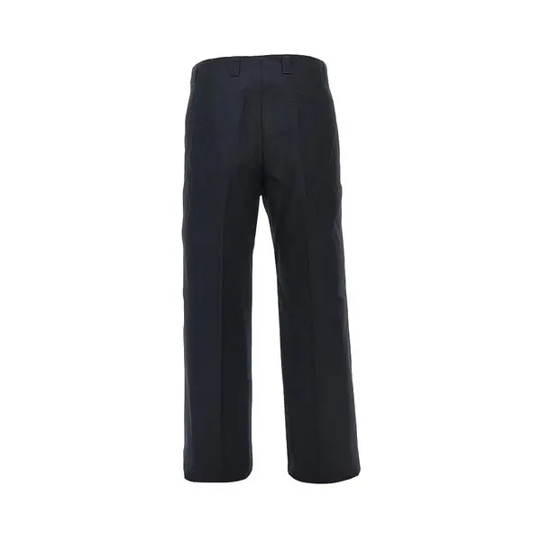 Gucci Logo Print Twill Trousers - Blue