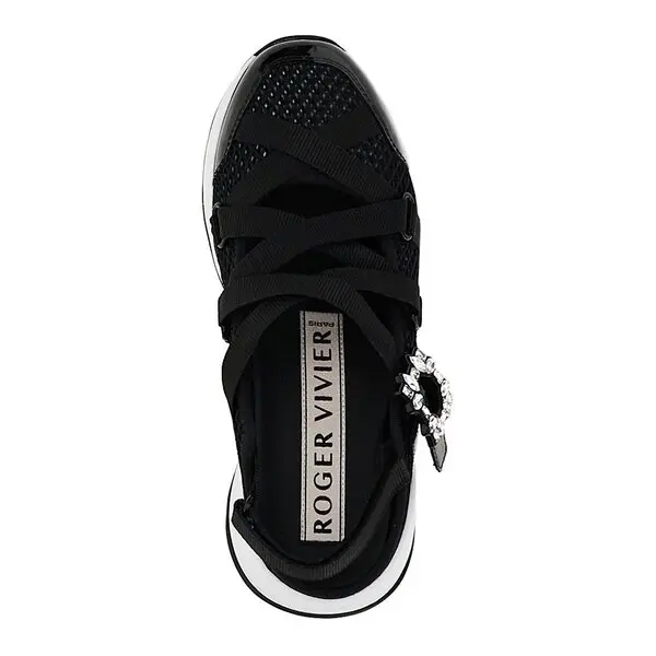ROGER VIVIER Viv' Run Trekky Ballerinas With Embellished Buckle