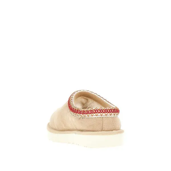 UGG Tasman Suede Slippers With Wool Lining - Beige