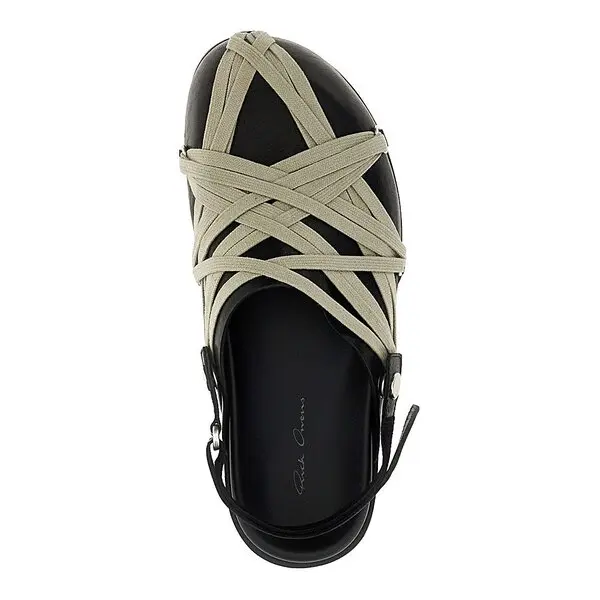 Rick Owens Megelace Leather Mules