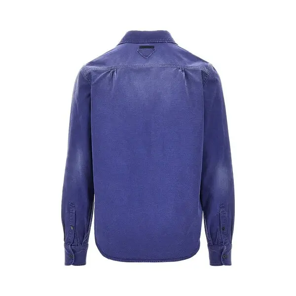 Prada Old-effect Twill Overshirt