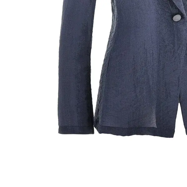 Emporio Armani Tecno Creponne Single-breasted Blazer