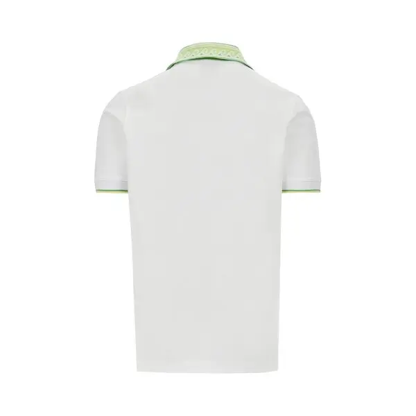 Casablanca Jacquard Collar Piquet Polo Hirt