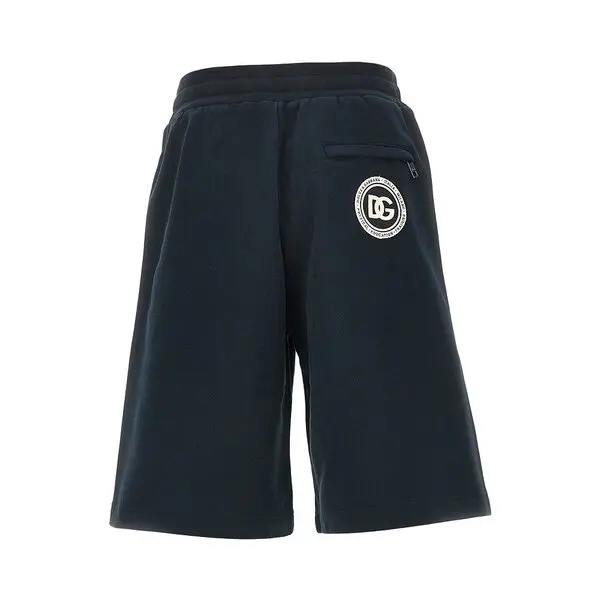 Dolce & Gabbana Cotton Terry Sweatshorts With Logo Patch