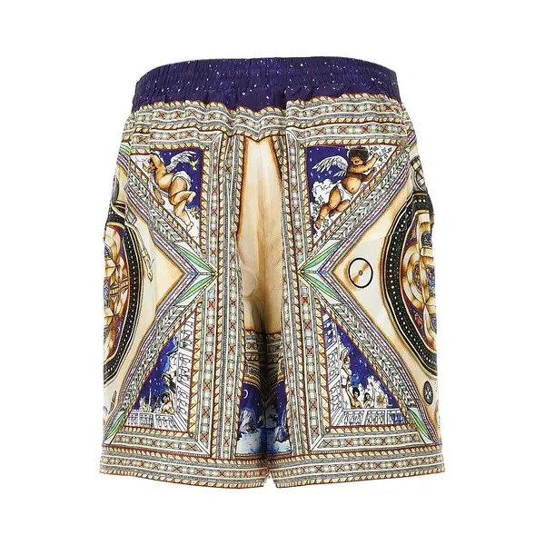 Casablanca Silk Twill "plafond Orne De Musique" Motif Shorts