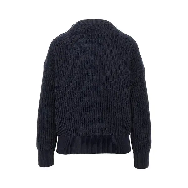 Emporio Armani Cotton Sweater With Shoulder Buttons