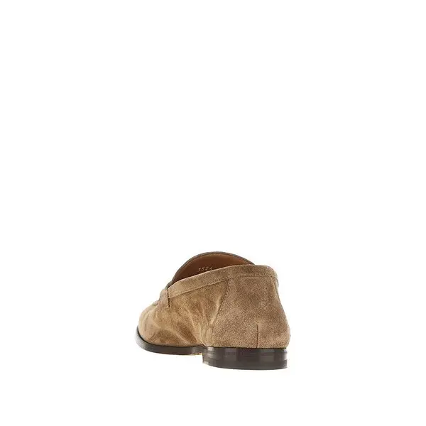 DOUCAL'S Suede Leather Buckled Strap Loafers