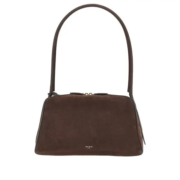 Alaïa Le Bouledogue Nubuck Bowling Bag - Brown