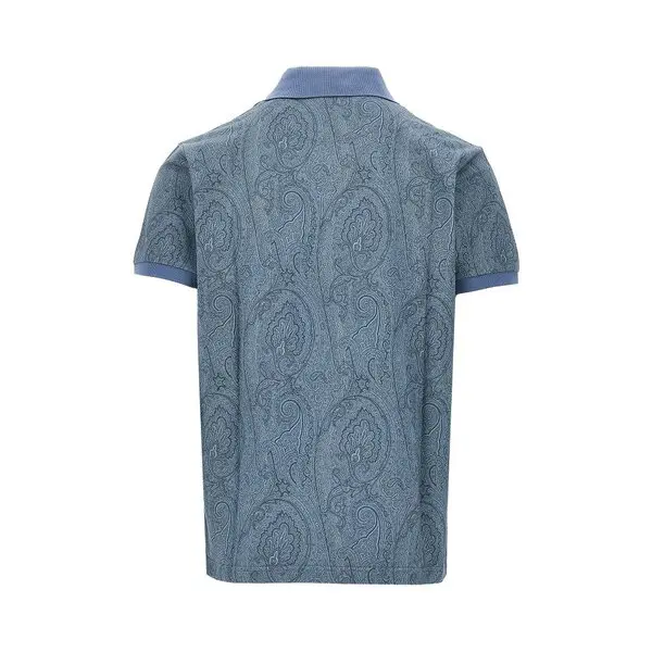 Etro Pailey Print Piquet Polo Hirt
