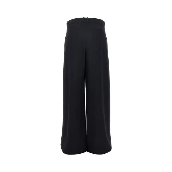 THE ROW Dender Wool Gabardine Wide Leg Pants