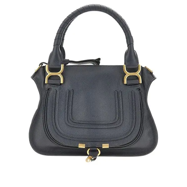 Chloé Grained Leather 'marcie' Small Bag - Blue
