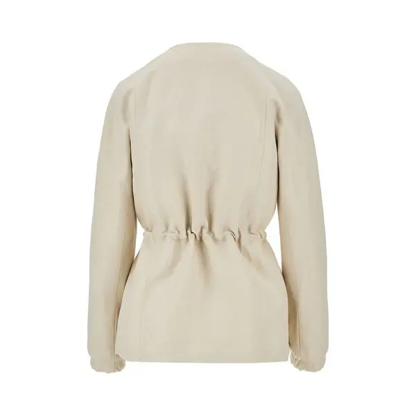 Max Mara Linen And Silk Blend Jacket With Drawstring Waist