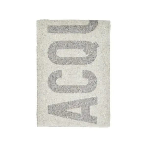 Jacquemus Jacquard Logo Wool Scarf - Grey