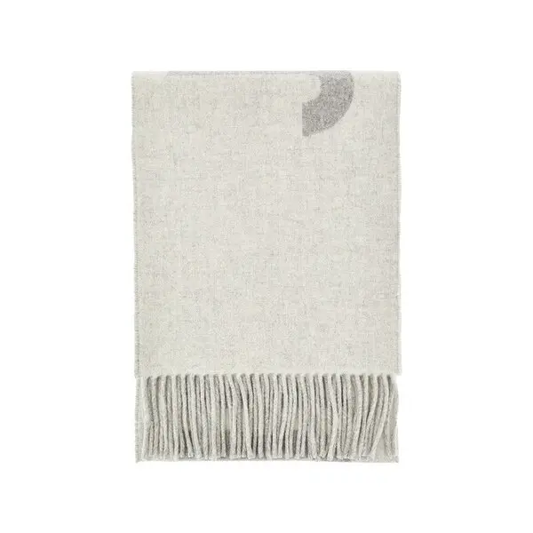 Jacquemus Jacquard Logo Wool Scarf - Grey