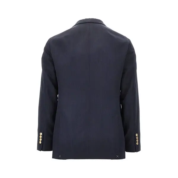 Brunello Cucinelli Silk And Linen Blend Twill Double-breasted Jacket