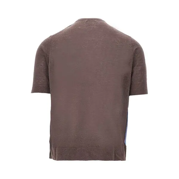 BALLANTYNE Short Sleeve Argyle Sweater