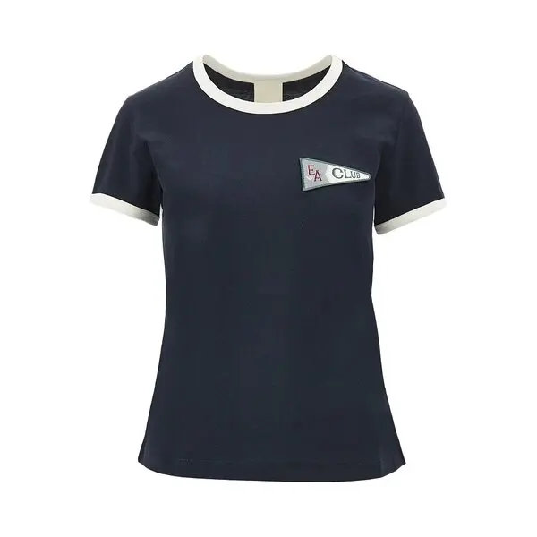 Emporio Armani Cotton Jersey T-shirt With Ea Club Patch
