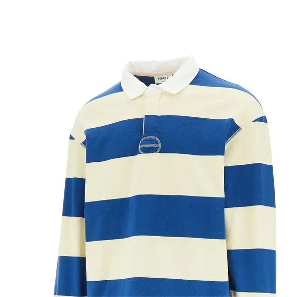 POMPEII Triped Jerey Polo Hirt