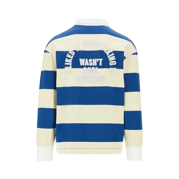 POMPEII Triped Jerey Polo Hirt