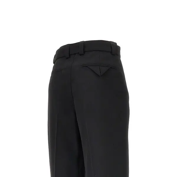 Bottega Veneta Compact Wool Belted Tapered Trousers