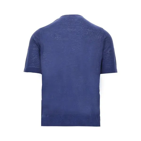 BALLANTYNE Short-sleeved Sweater With Jacquard Lozenge Motif