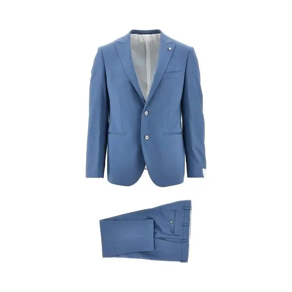 LUIGI BIANCHI Stretch Light Wool Suit - Blue