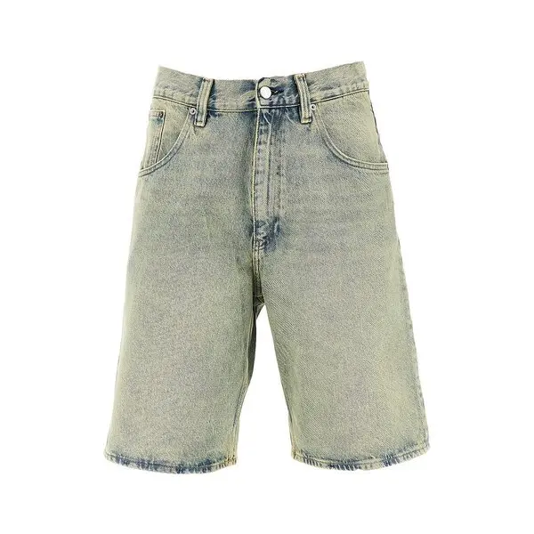 SUNFLOWER Super Wide Leg Denim Bermuda Shorts